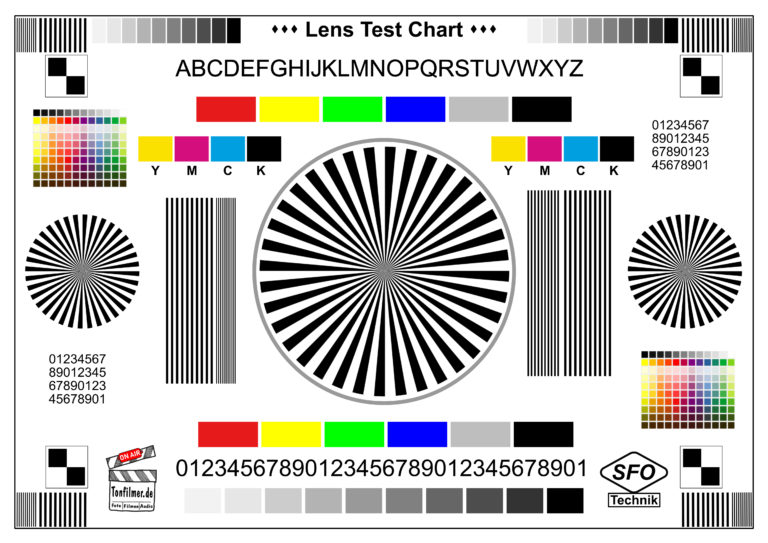 Objektiv Testkarte zum Download - Tonfilmer.de